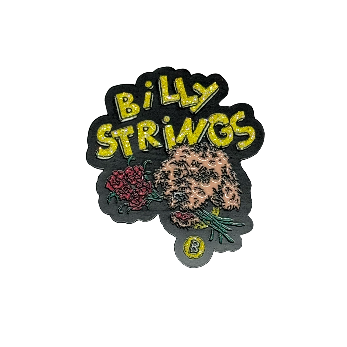 PIN: Glitter Black & Gold Bear (Strange Vitamins) – Billy Strings